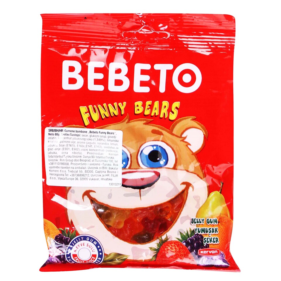 Bebeto | Bombone gumena Funny Bears Bebeto 80g | Maxi