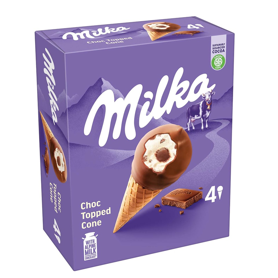 Milka | Sladoled Milka mult.kornet 4x100ml/280g | Maxi