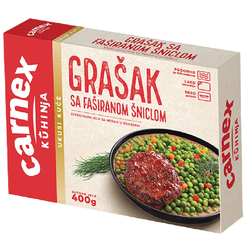 Carnex | Grasak sa fasiranom sniclom Carnex 400g | Maxi