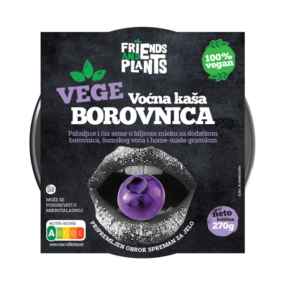 Maxi pakovano gotovo jelo | Vege vocna kasa borovnica 270g | Maxi