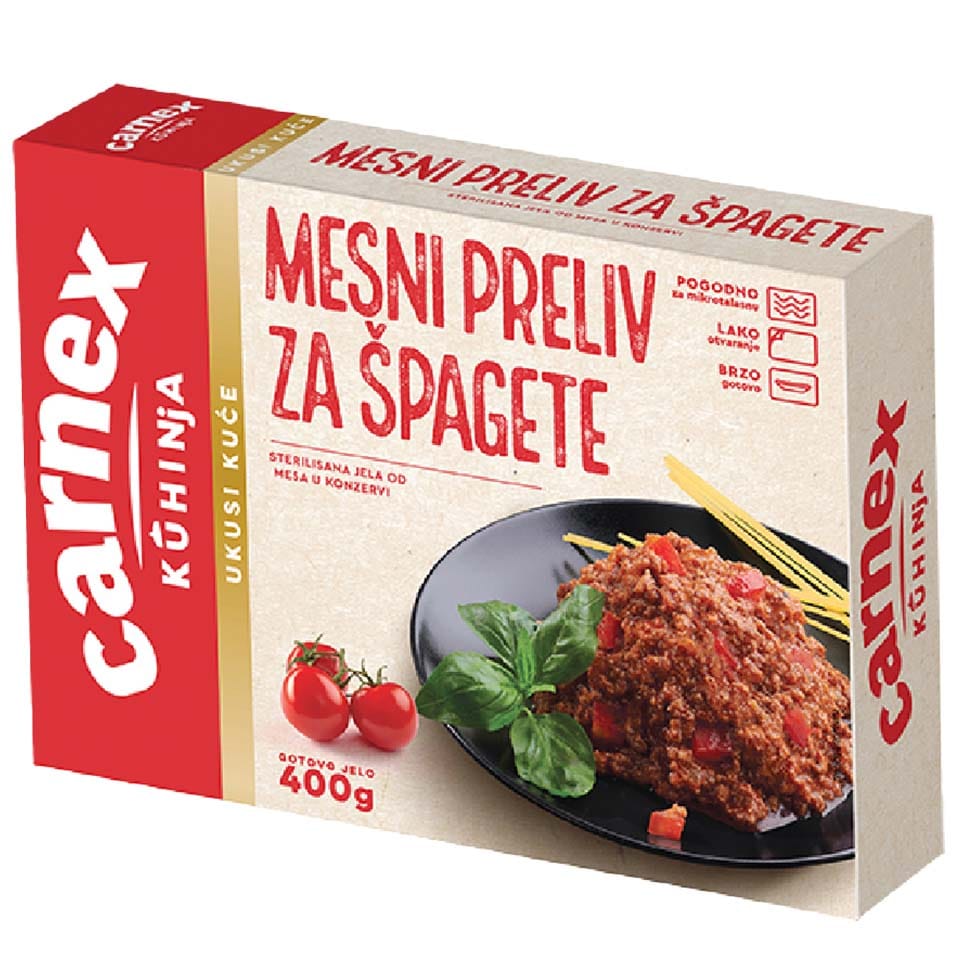 Carnex | Mesni preliv za spagete Carnex 400g | Maxi