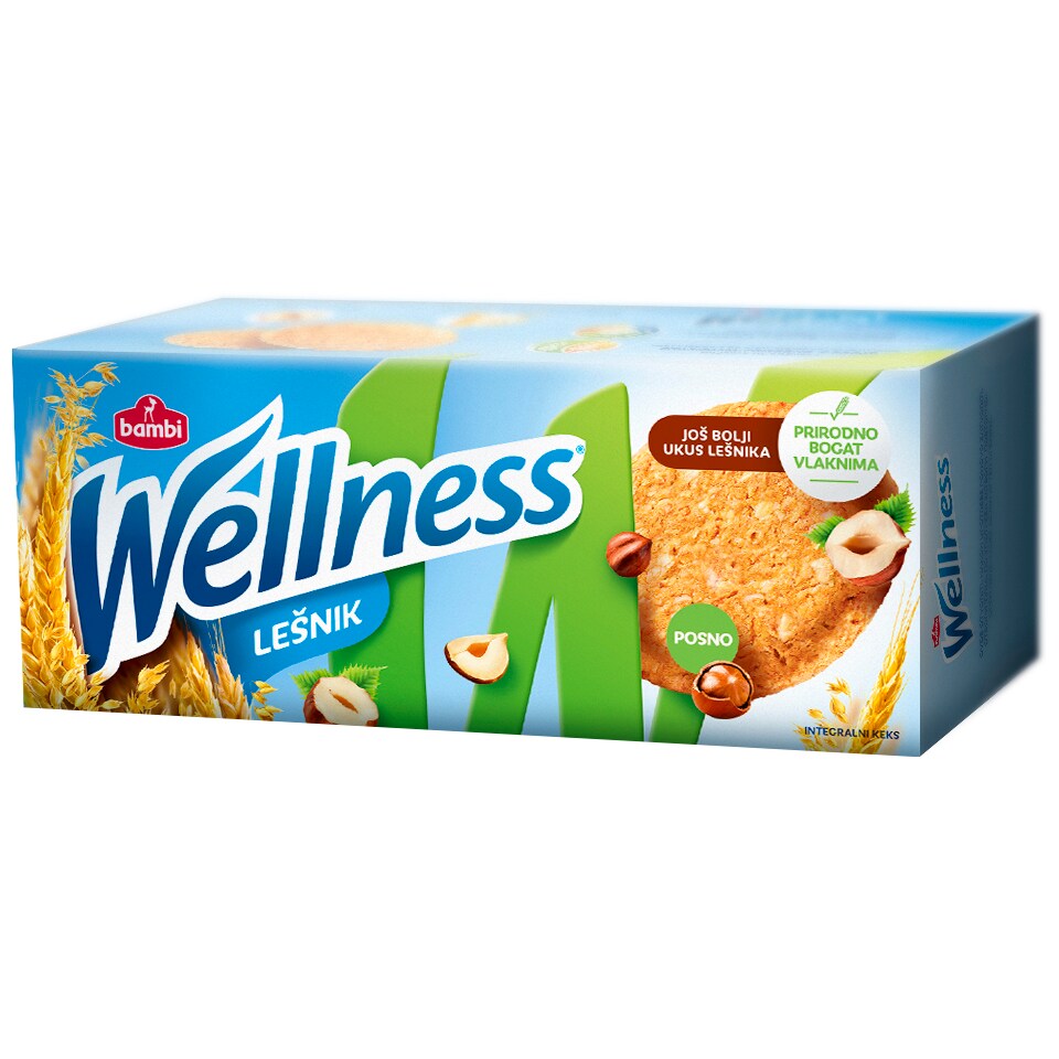 Wellness | Keks Wellness integralni sa lesnikom 210g, Koncern | Maxi