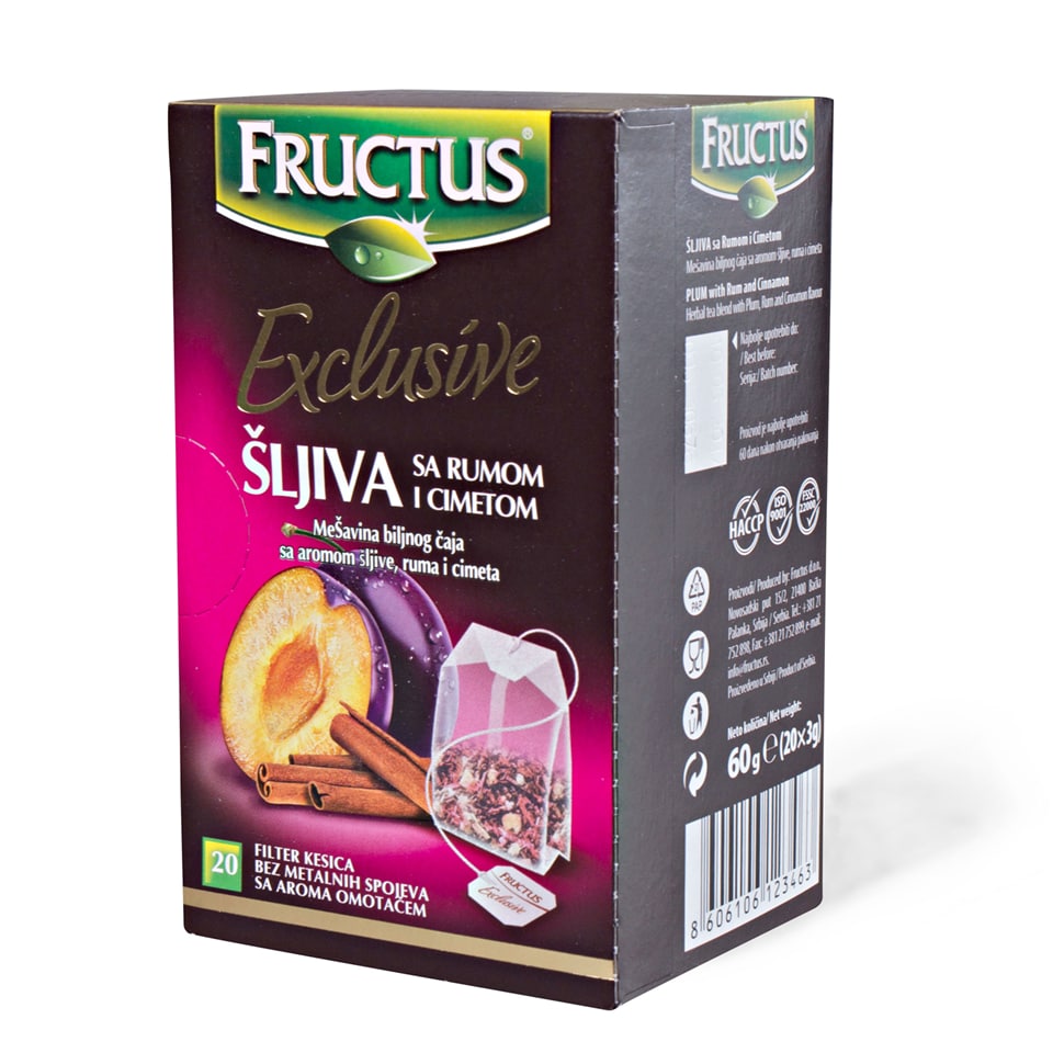 Fructus | Caj sljiva/rum&cimet Fructus 60g-excl. | Maxi