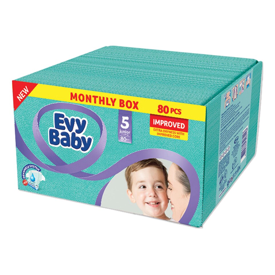 Evy Baby | Pelene box5 junior Evybaby11-25kg 80kom | Maxi