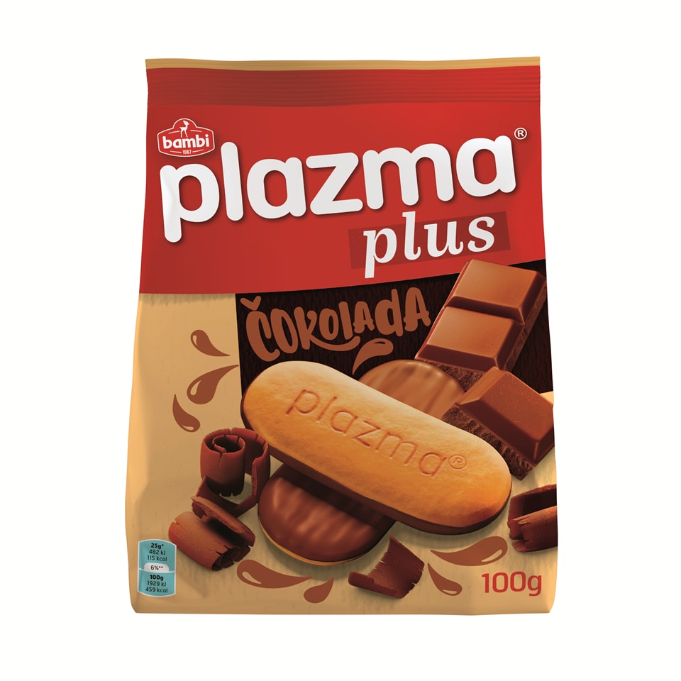 Plazma | Keks Plazma Plus preliven cokoladom 100g | Maxi