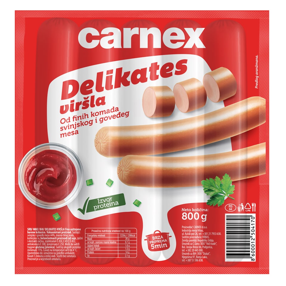 Carnex | Delikates virsla Carnex 800g | Maxi