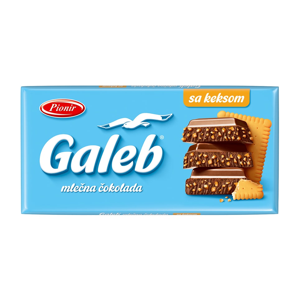 Galeb | Mlecna cokolada Galeb sa keksom 90g | Maxi