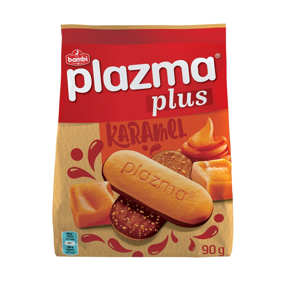 Plazma | Keks Plazma plus sa karamelom 90g | Maxi