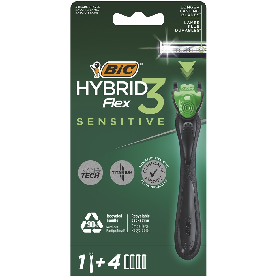 BIC | Brijac Flex3 Sen.Hyb.BIC rucica+4 dopune | Maxi