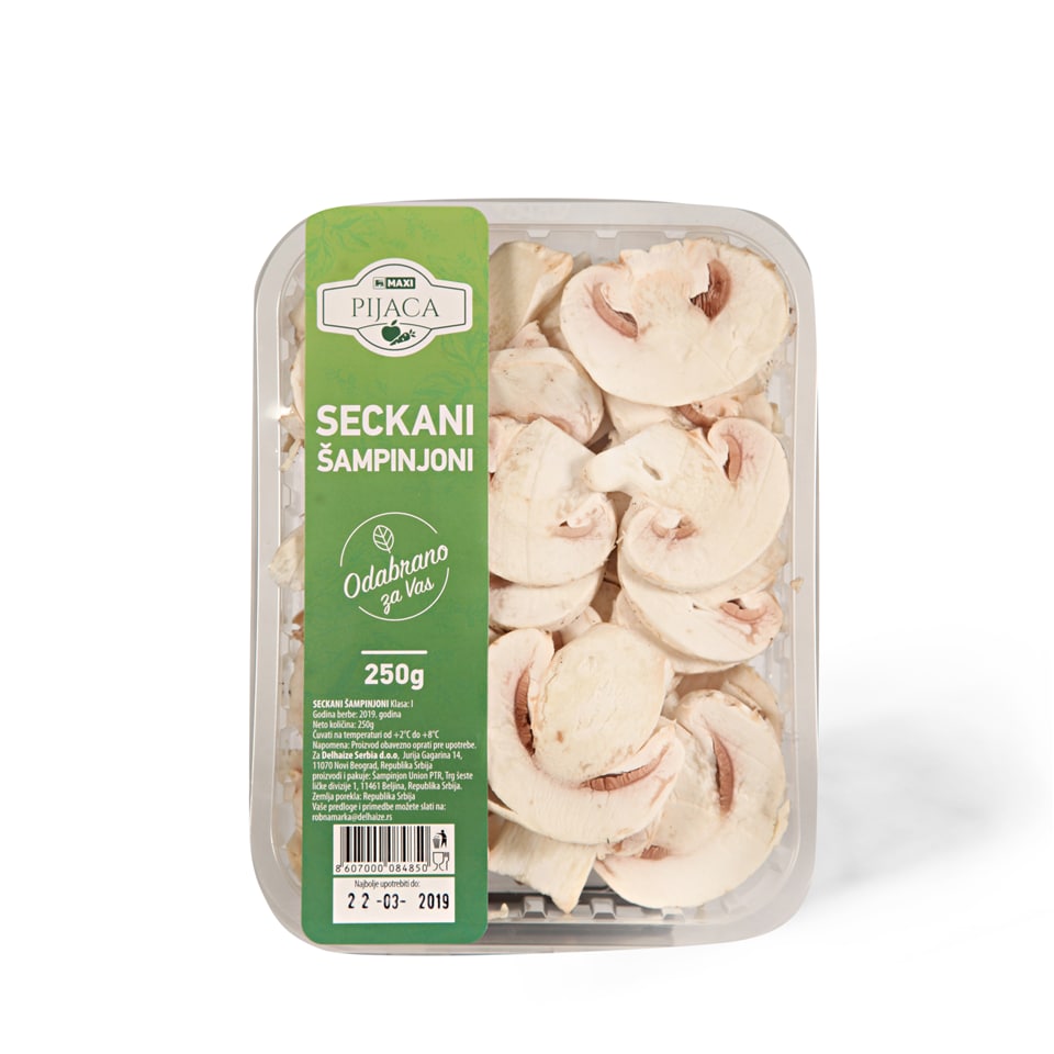 Maxi pijaca pakovan proizvod | Sampinjoni seckani domaci 250g | Maxi