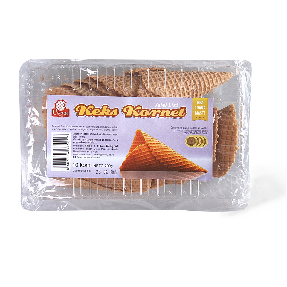 Corny | Kornet keks za sladoled Corny 200g | Maxi