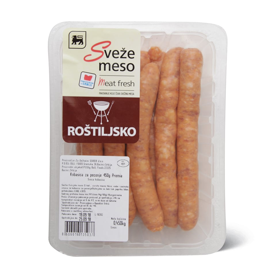 Maxi mesara pakovano meso | Kobasica za pecenje 450g Sveze M | Maxi