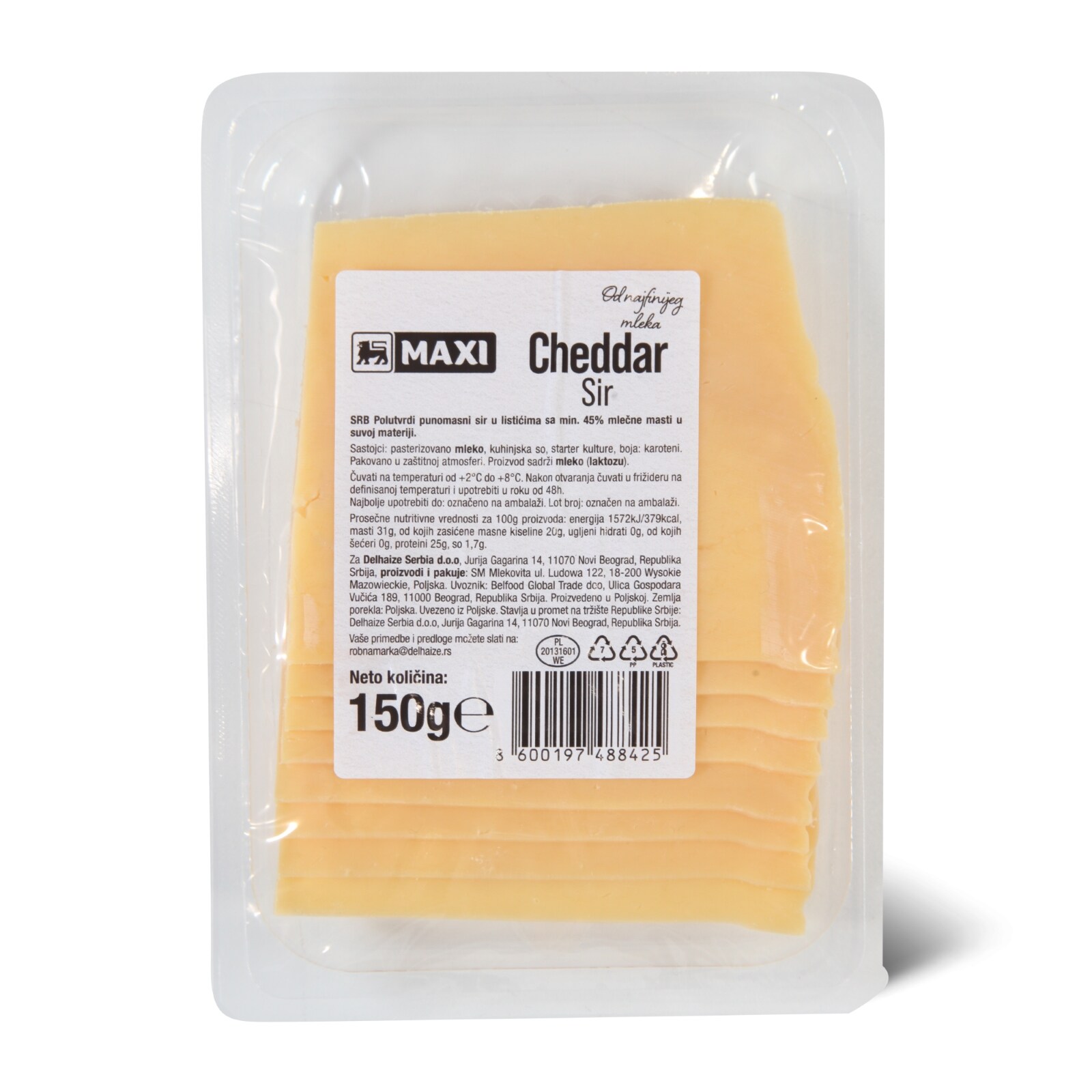 Maxi | Sir Cheddar Maxi 150g slajs | Maxi