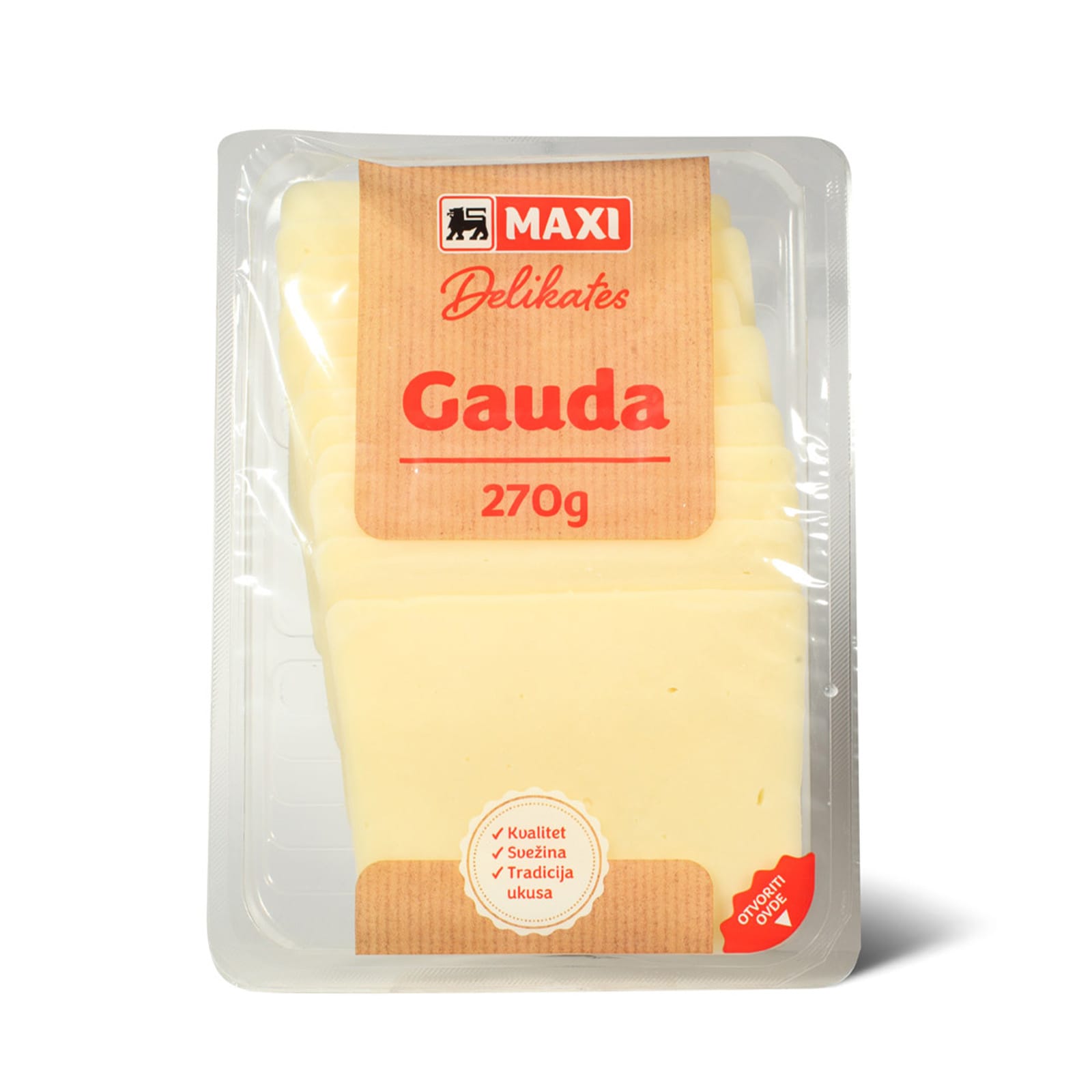 Maxi | Sir Gauda Maxi slajs 45% 270g | Maxi