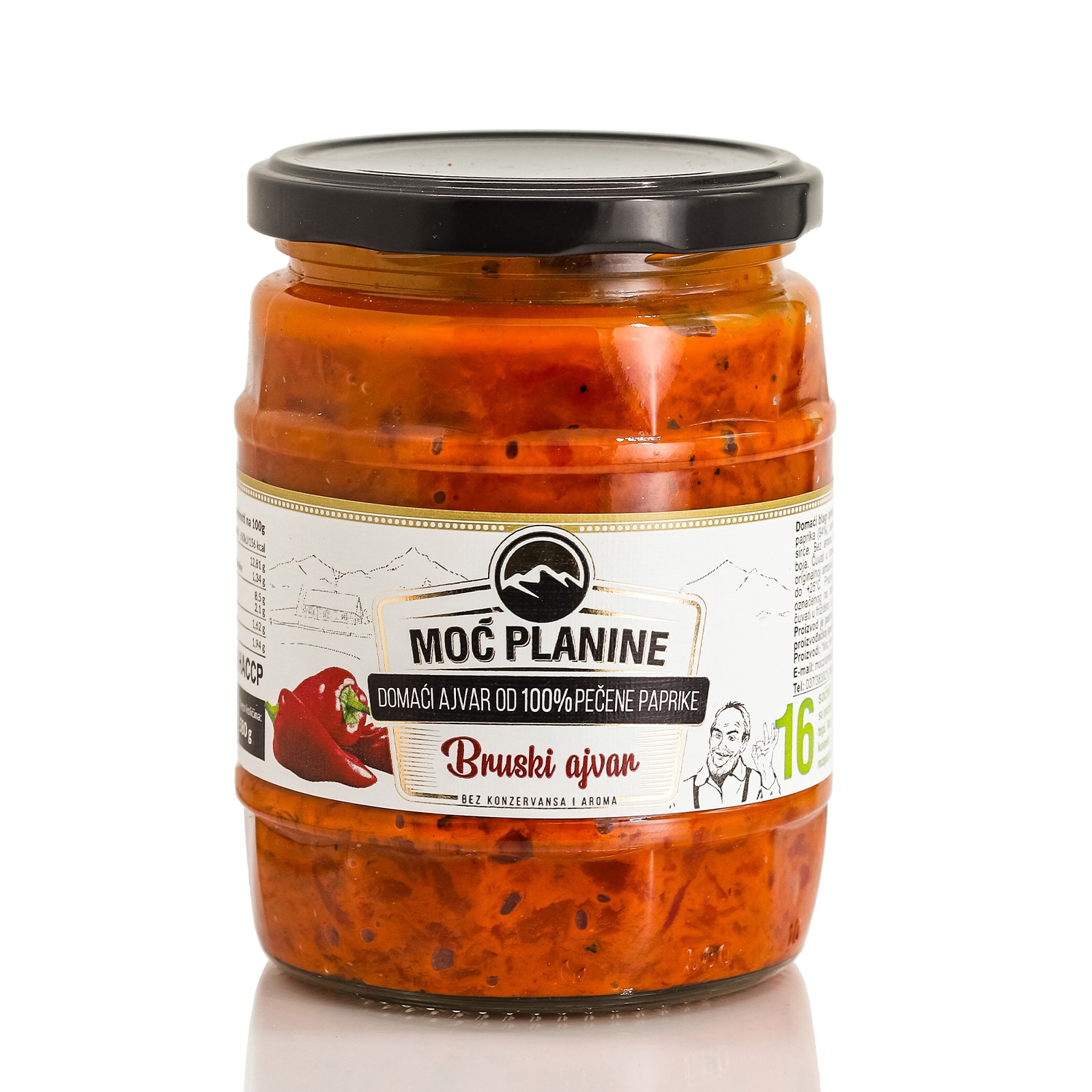 MOC PLANINE | Ajvar domaci blagi Moc planine 580g | Maxi