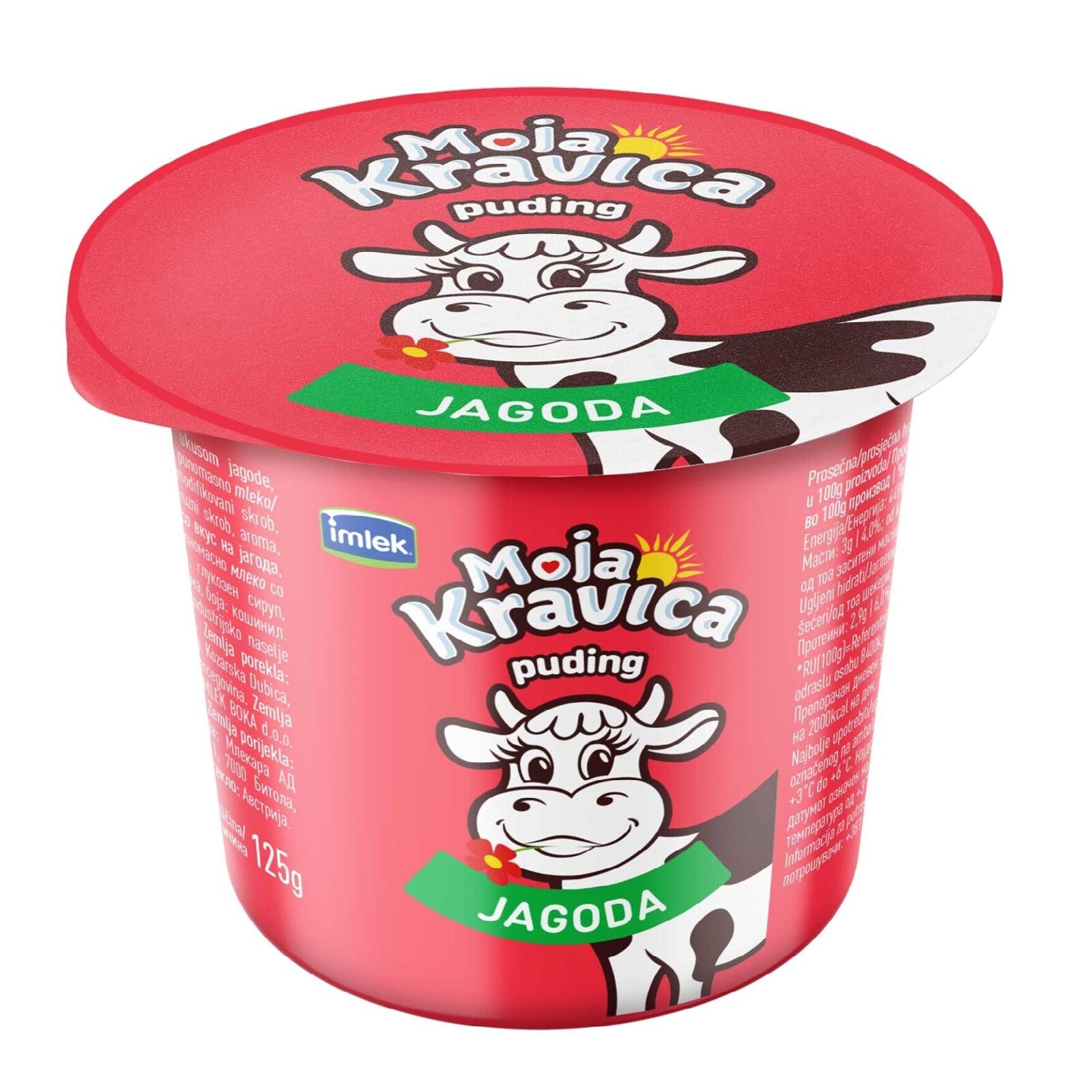 Moja kravica | Puding jagoda Moja Kravica 125g | Maxi