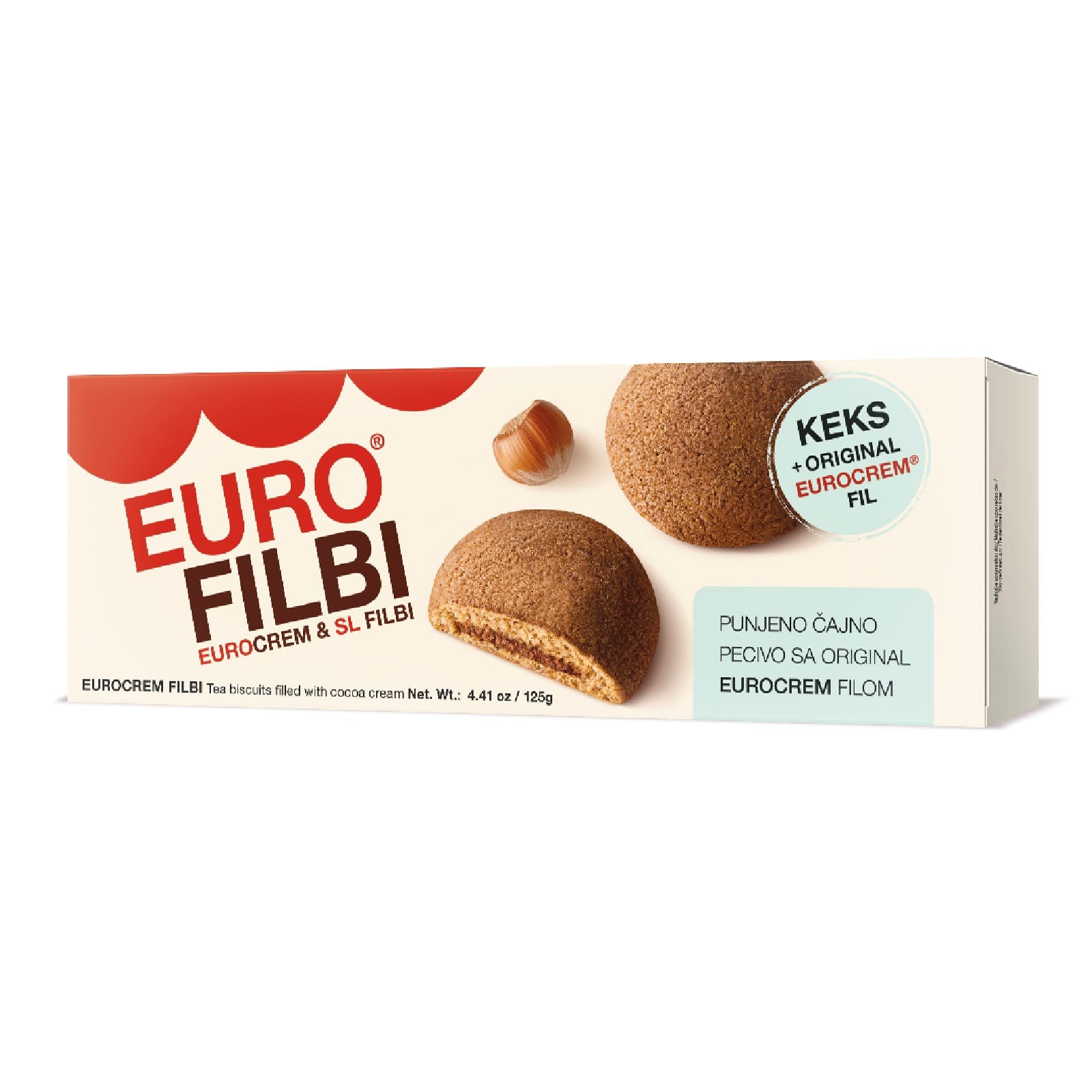 Eurocrem | Biskvit Filbi punjen eurokremom 125g, Sw | Maxi