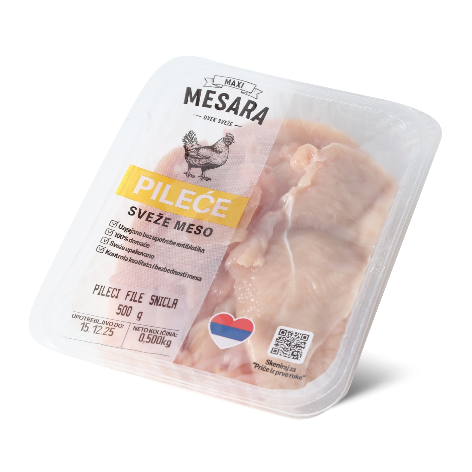 Maxi Mesara | Pileci file snicla 500g | Maxi