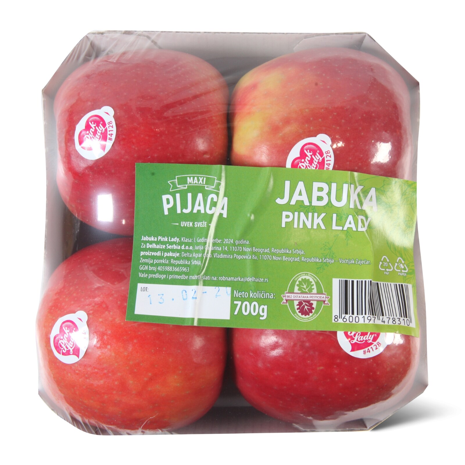 Maxi pijaca | Jabuka Pink Lady bez osta.pesticida 700g | Maxi