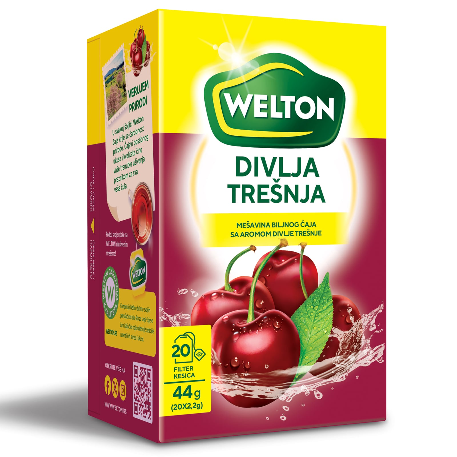 Welton | Divlja tresnja arom.vocni caj Welton 44g | Maxi