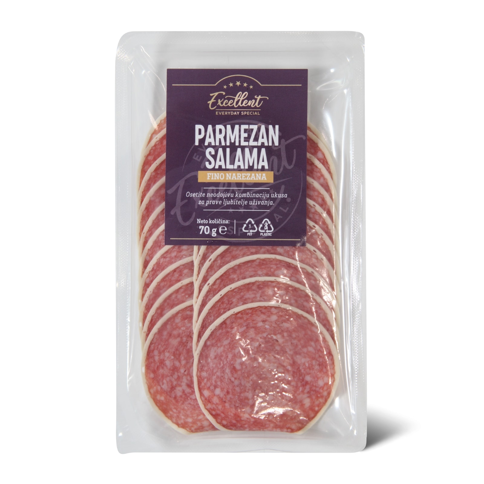 Excellent | Parmezan salama slajs Excellent 70g | Maxi