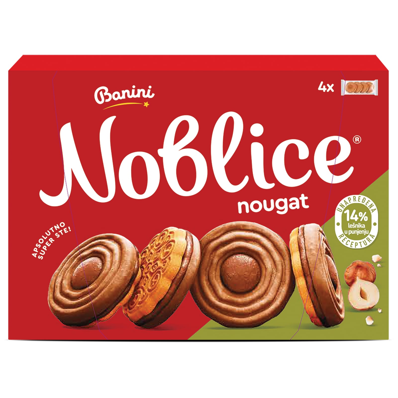 Noblice | Keks lesnik Noblice 222g | Maxi