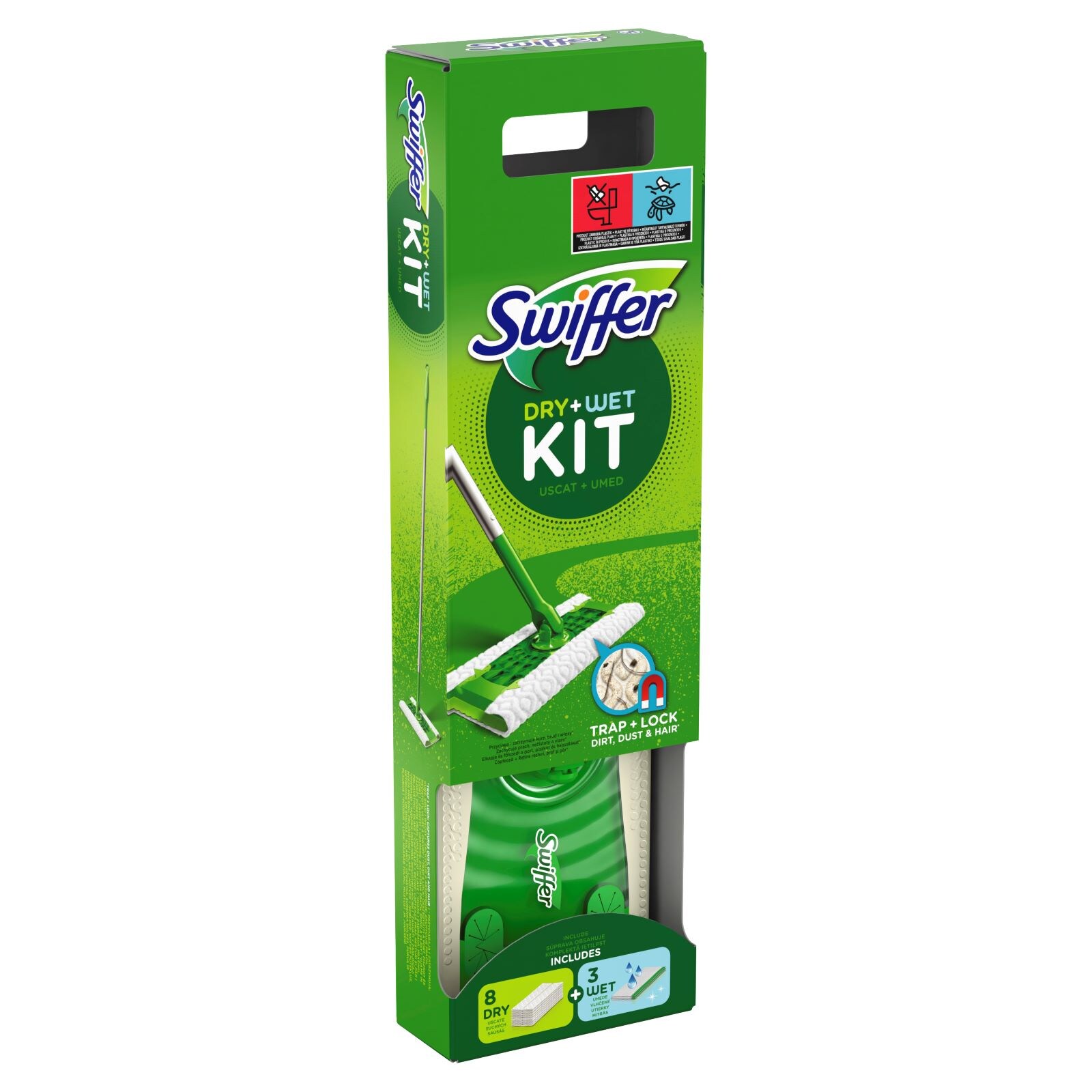 Swiffer | Set Mop drska+dopune(8dry+3wet) Swiffer | Maxi