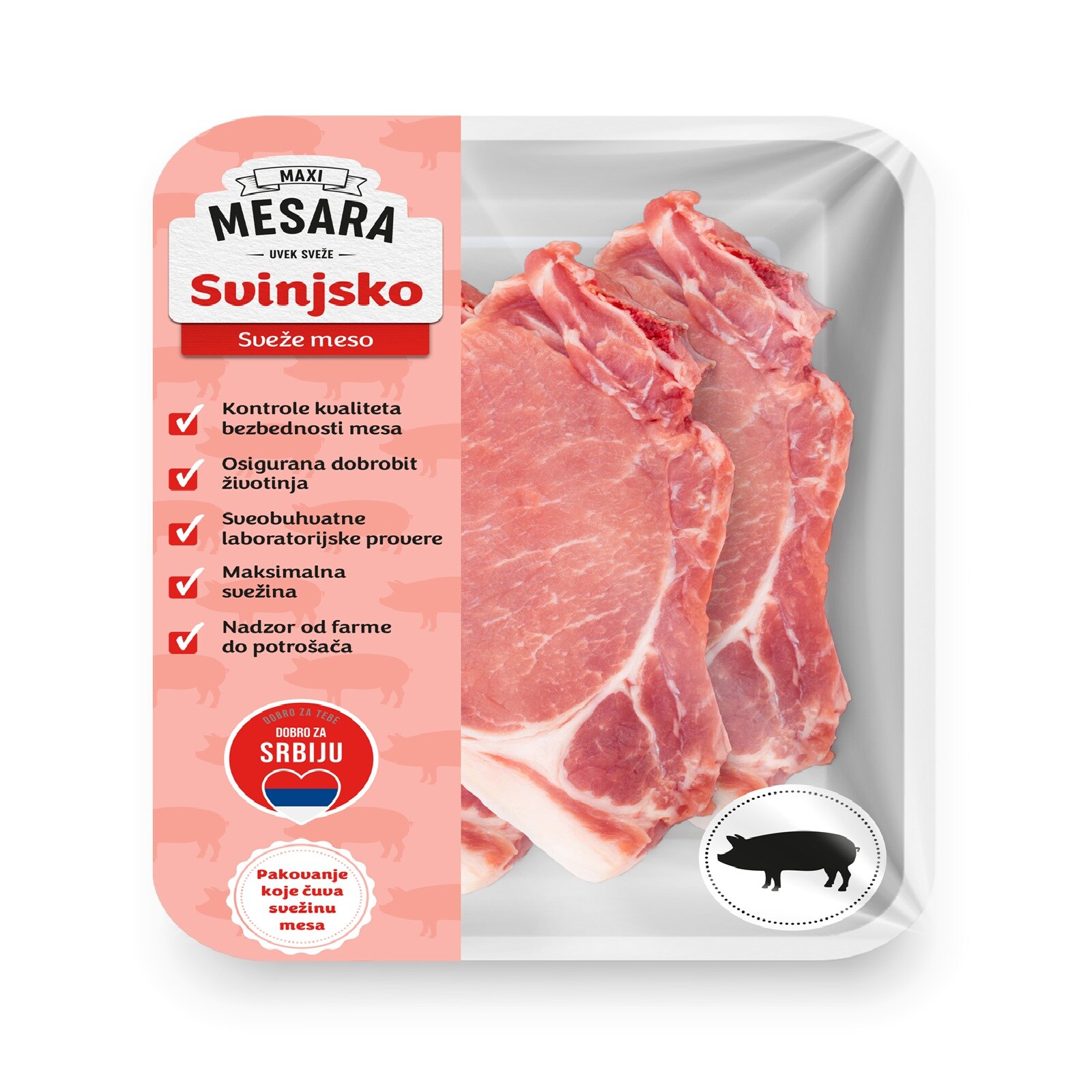 Maxi Mesara | Svinjska slabina bez filea 510g | Maxi