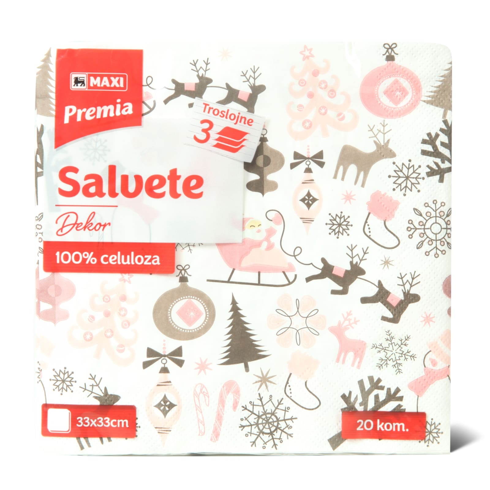 Maxi | Salvete roze ukrasi Maxi 20/1 | Maxi