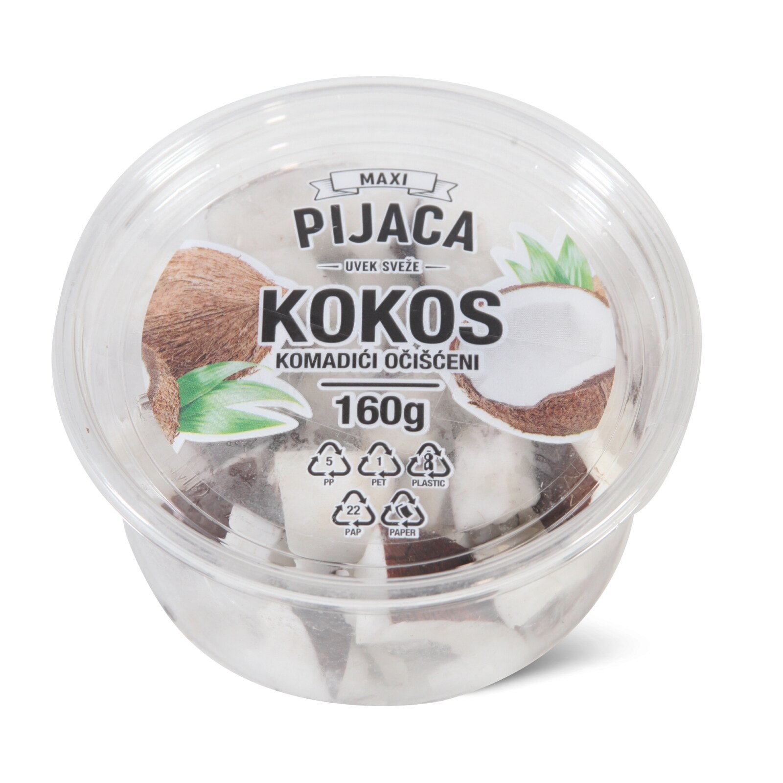 Maxi pijaca pakovan proizvod | Kokos komadici ocisceni 160g | Maxi