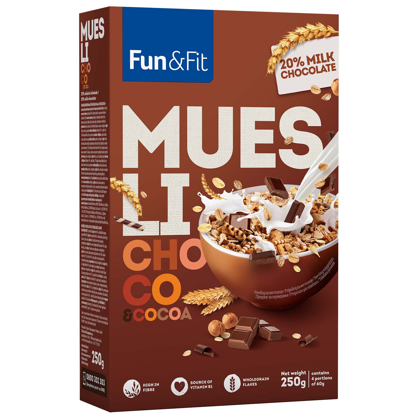 Fun&Fit | Musli Coko&cacao Fun&Fit 250g | Maxi
