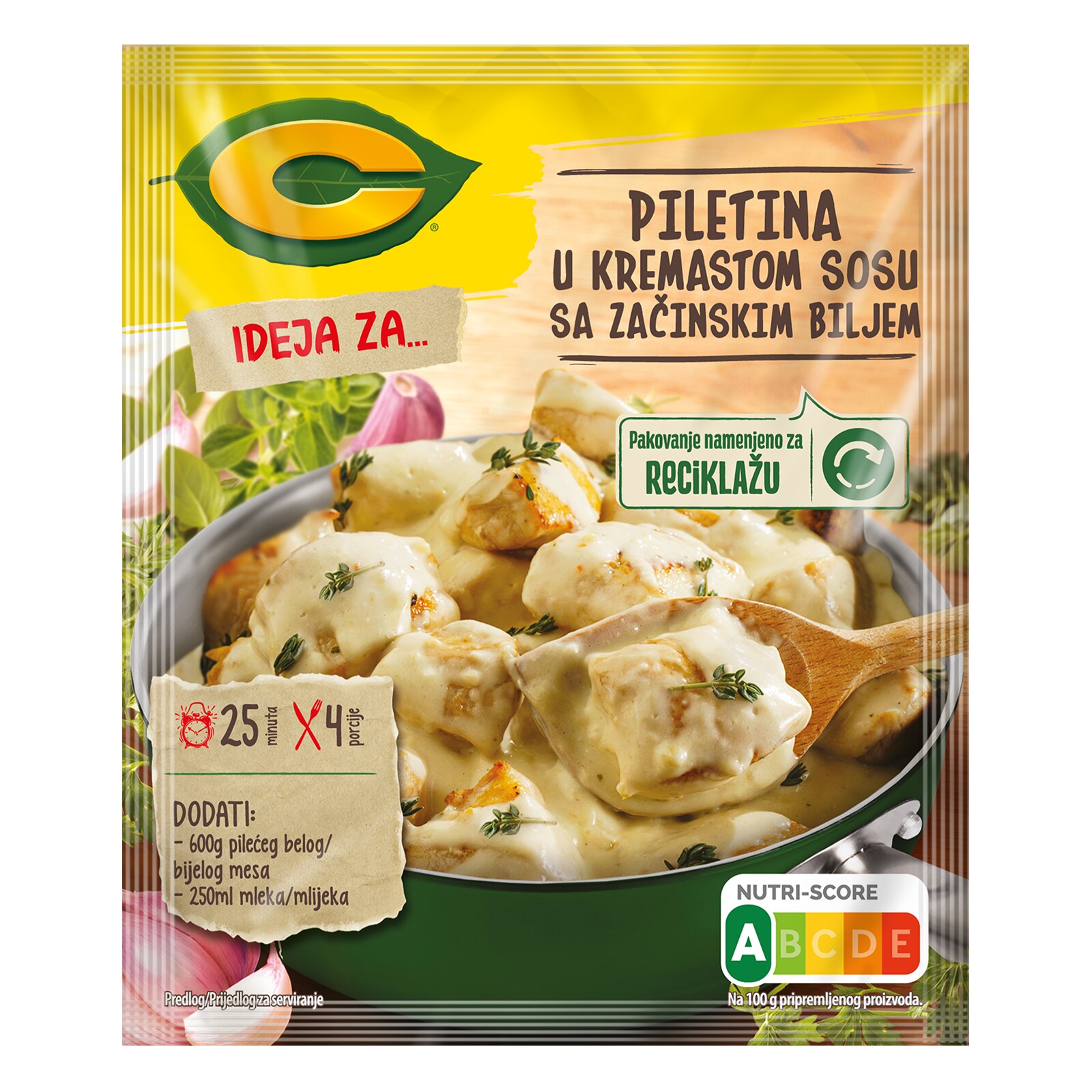 C | Piletina u krem sosu sa zac biljem C 35g | Maxi