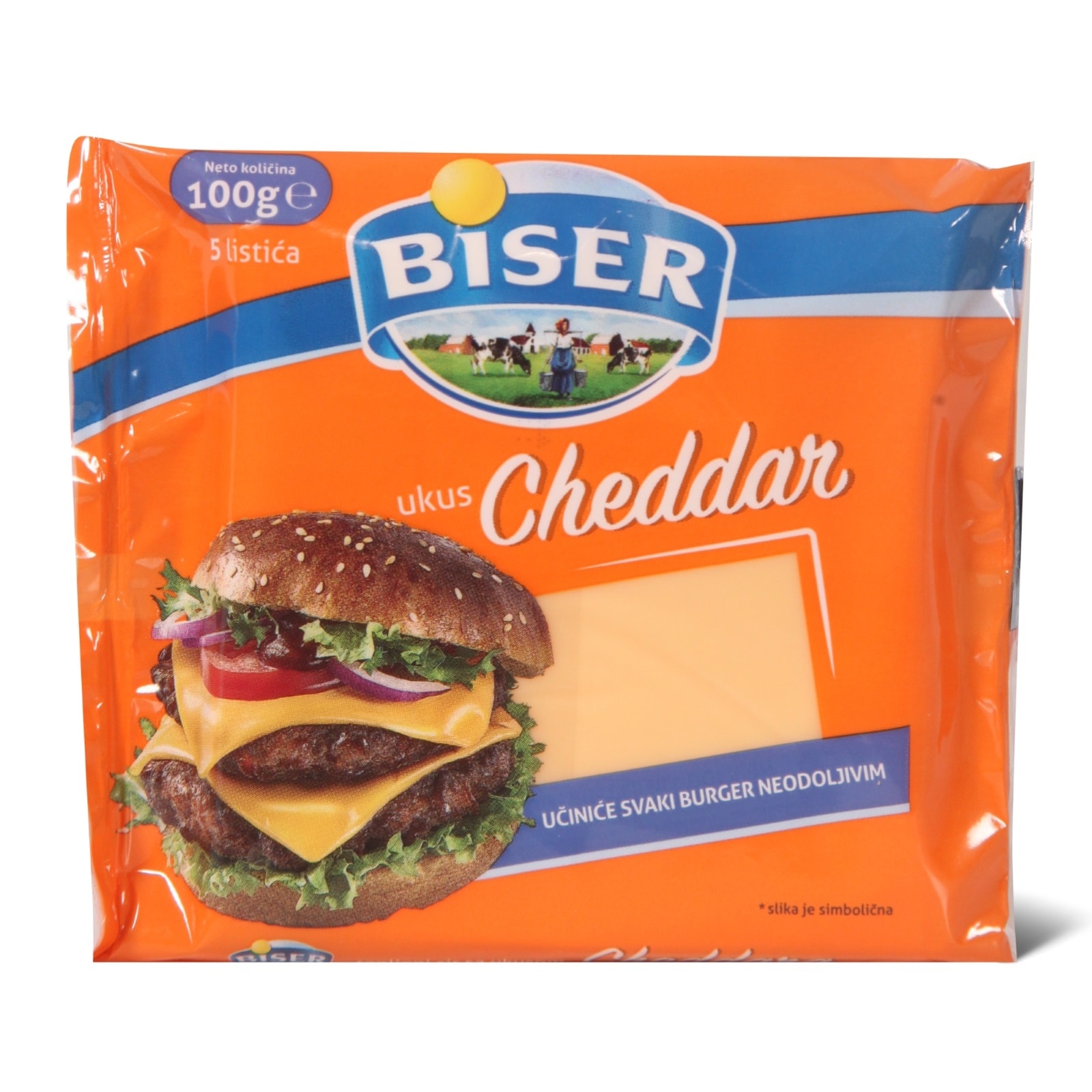 Biser | Sir topljeni Cheddar Biser 100g | Maxi