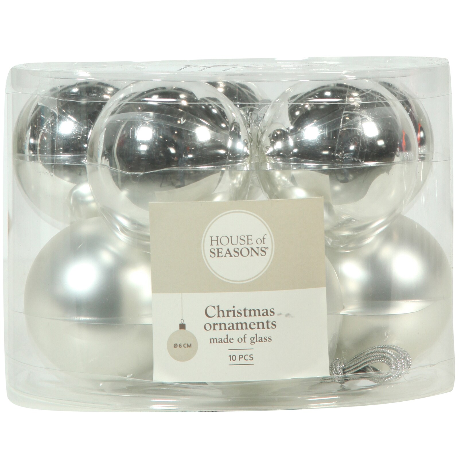 EDELMAN BV | NG stak.kugle srebrne set10 6cm 1100543 | Maxi