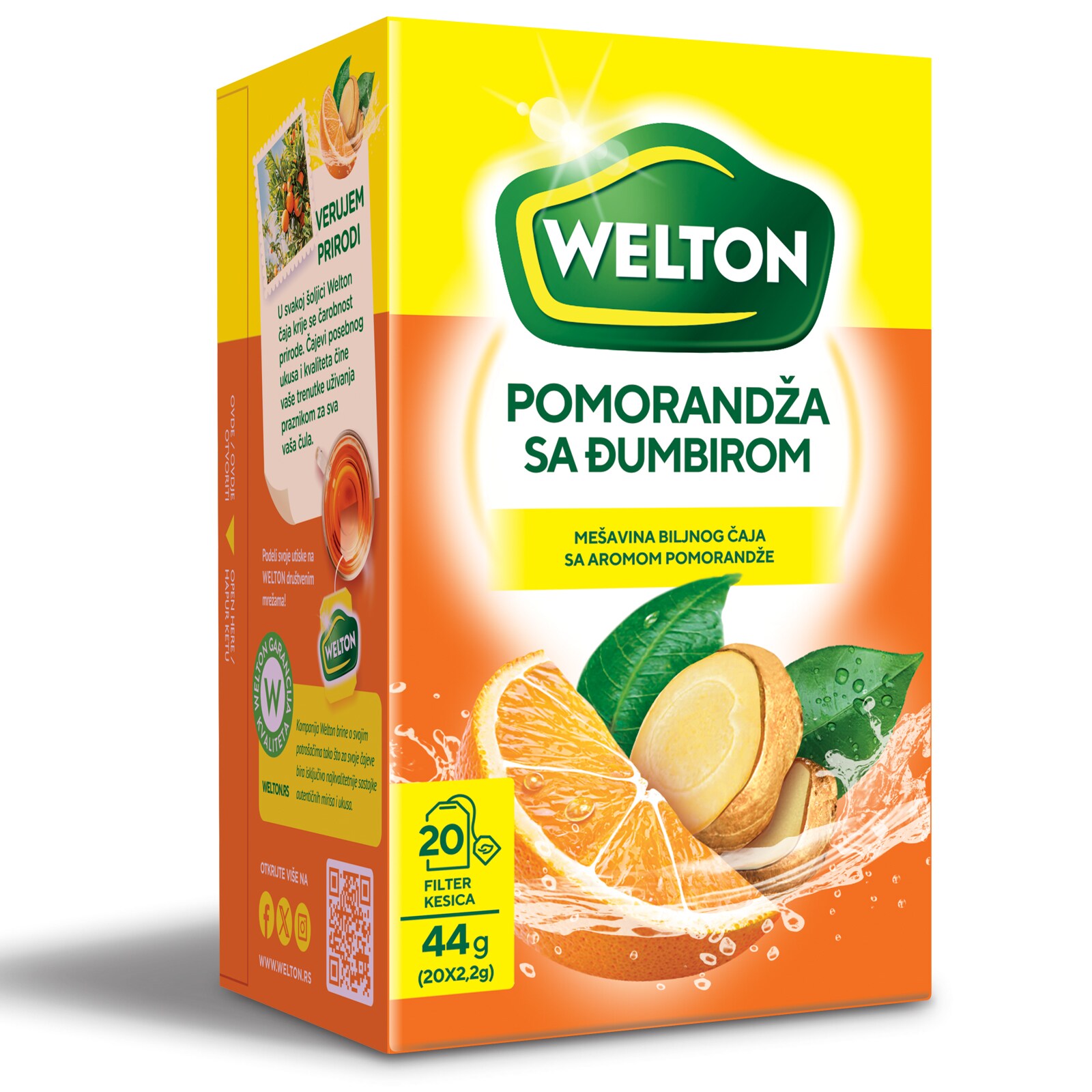 Welton | Vocni caj/pomorandza/djumbir Welton 44g | Maxi